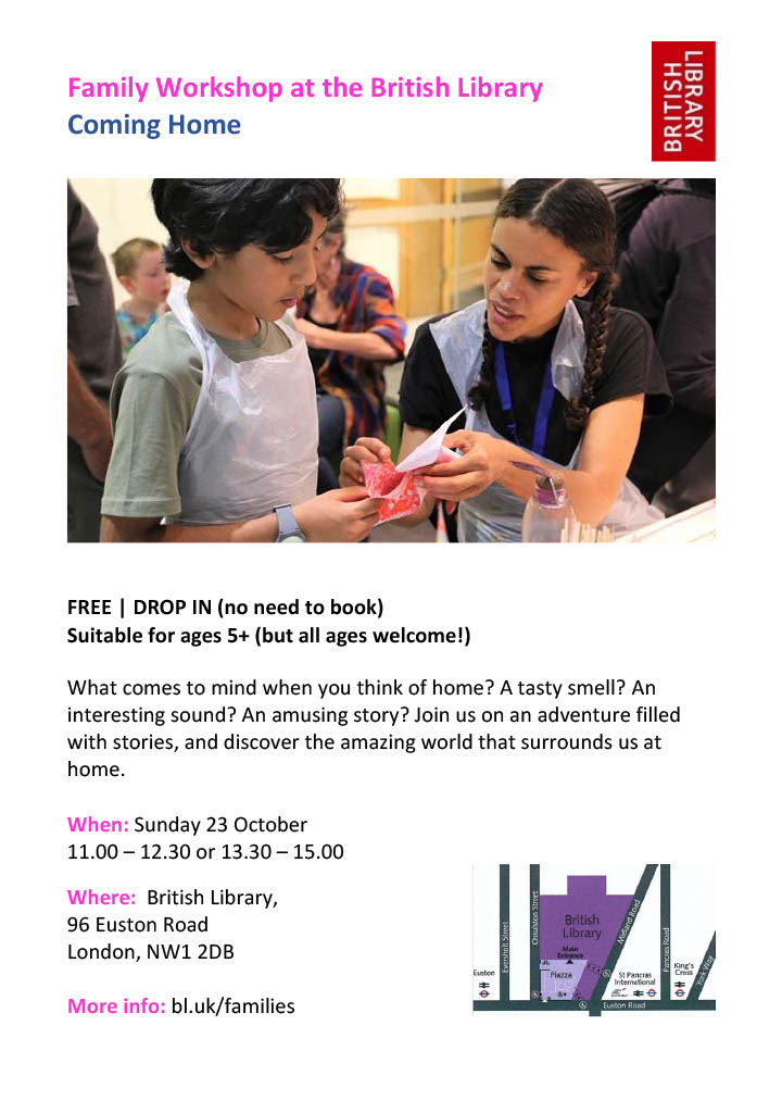 Family Workshop at the British Library - City of London Family ...