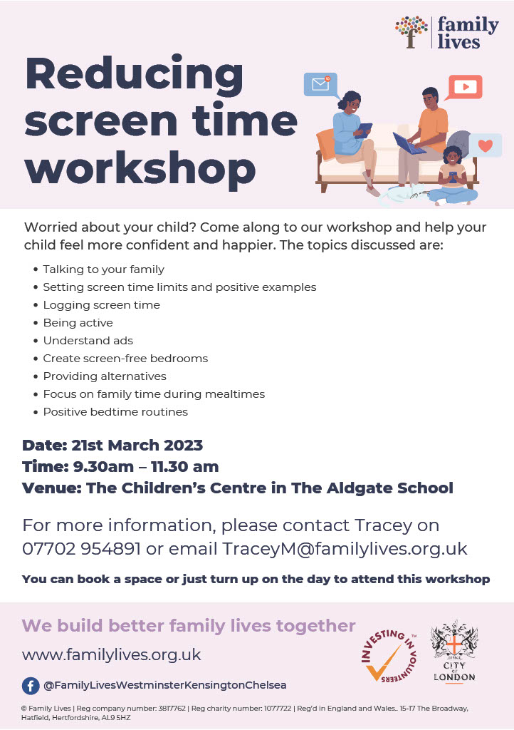 Reducing Screen Time - City of London Family Information Service